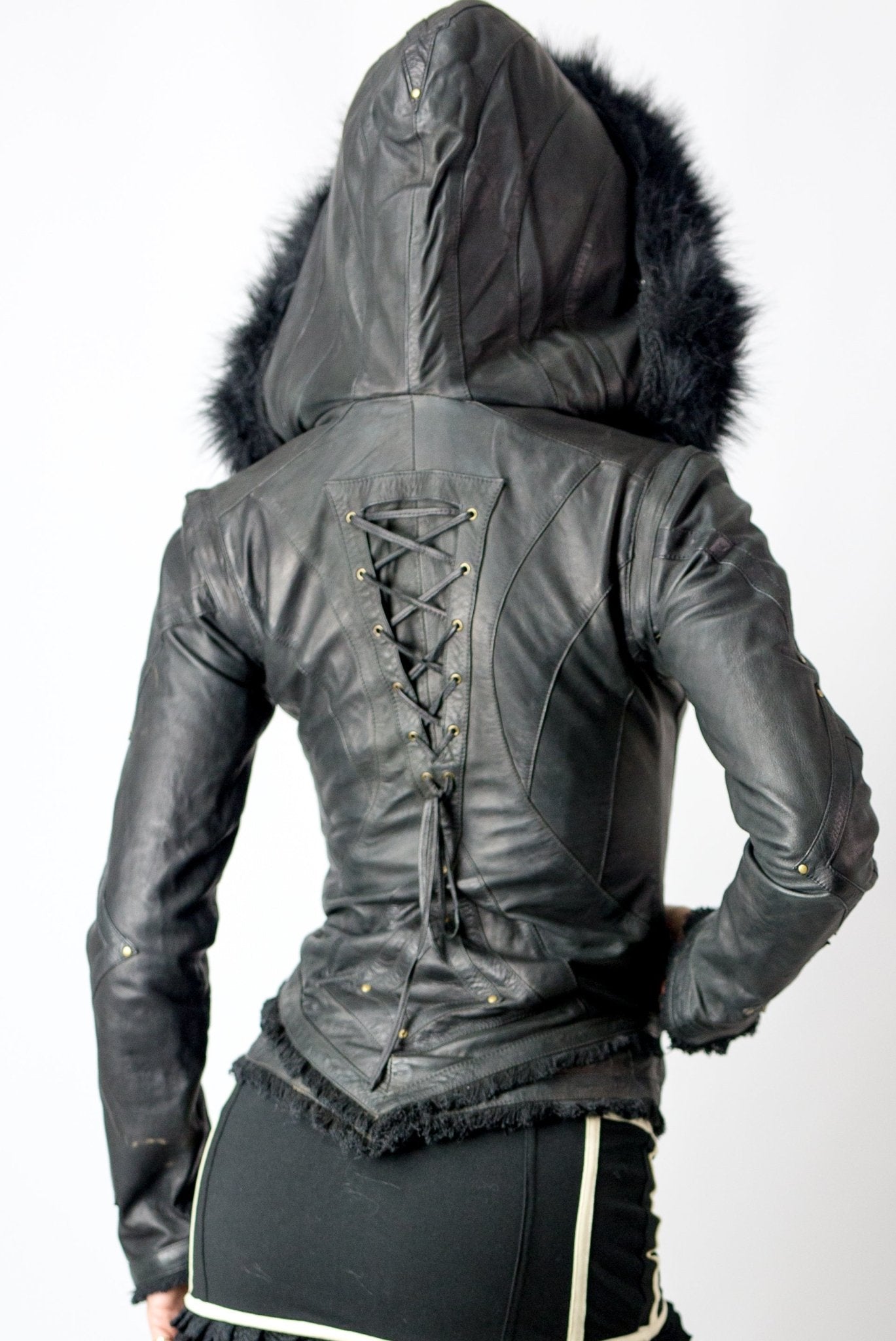 Victory Womens Cut Leather Jacket - anahata designs/infiniti now