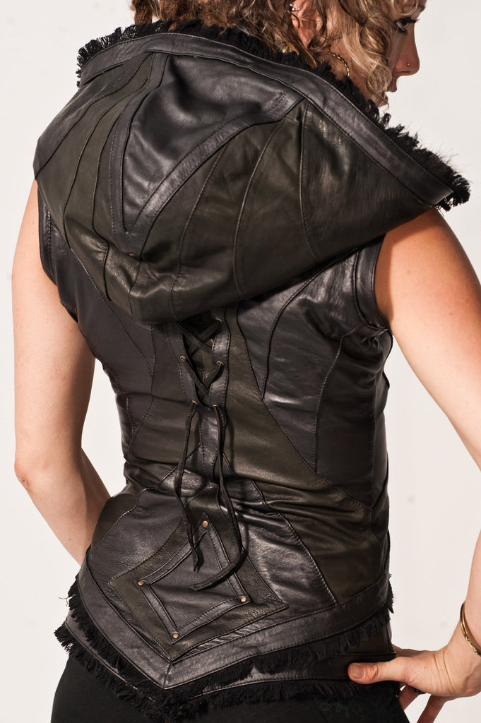 Victory Womens Cut Leather Jacket - anahata designs/infiniti now